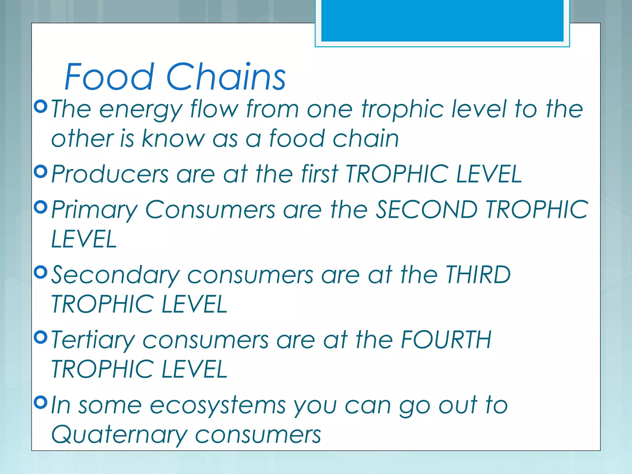 Food webs and trophic levels | PPT