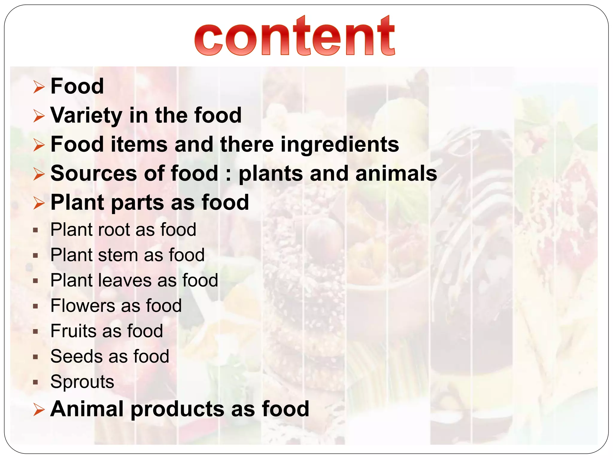 Food :where does it come from? | PPTX