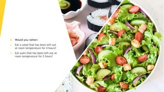 Food Would You Rather 10 questions on food choices | PPT