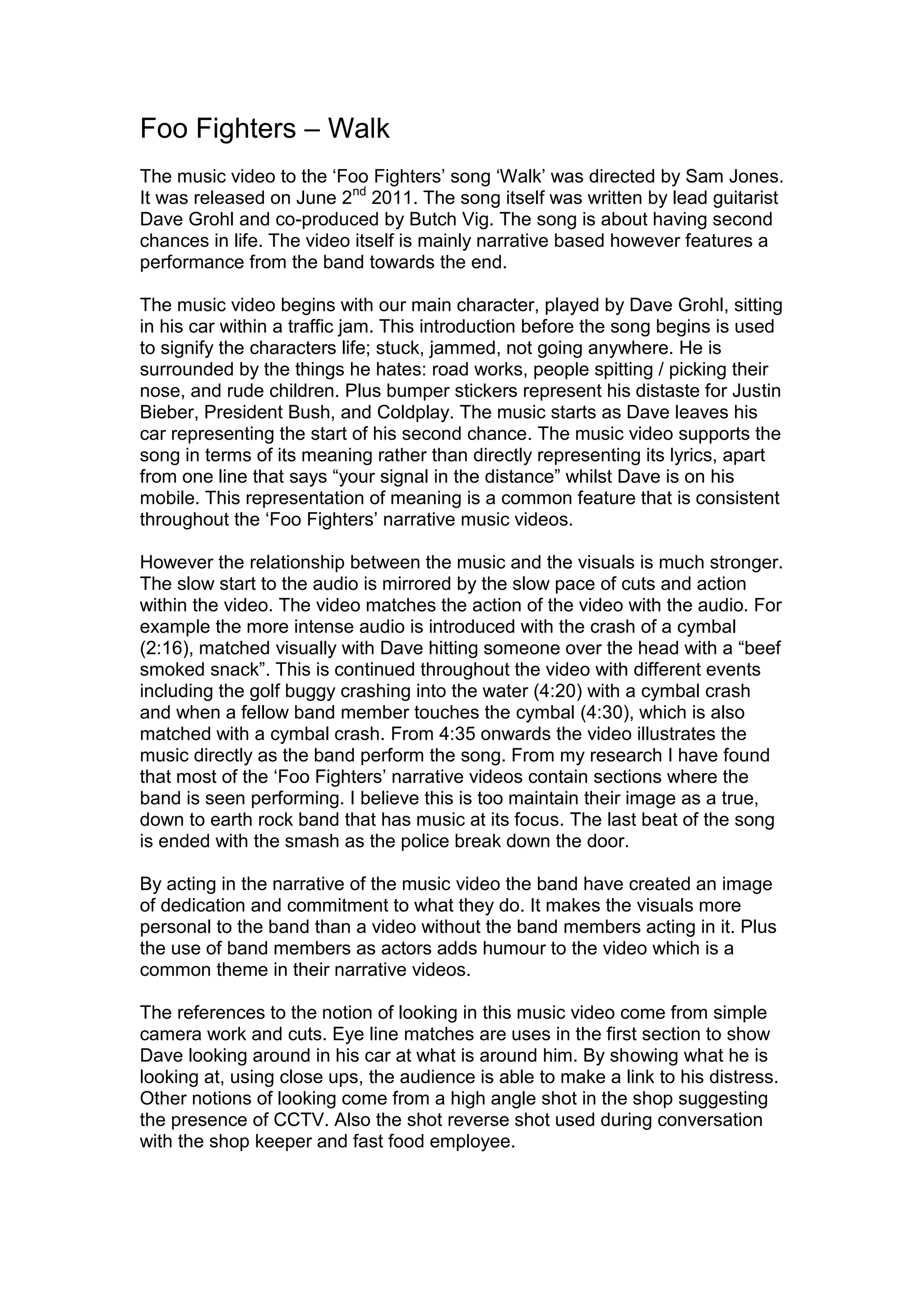 Foo Fighters – Walk | PDF