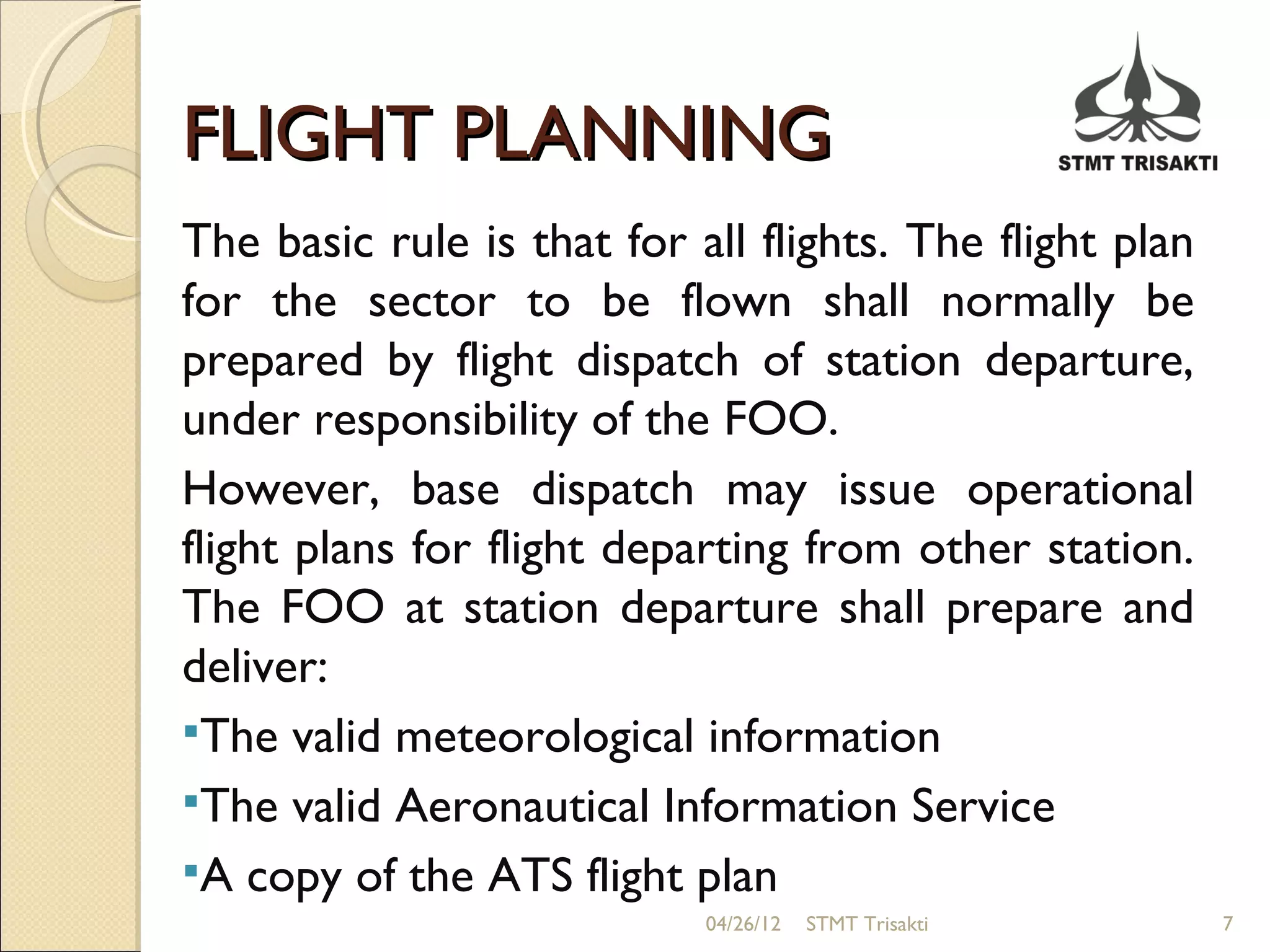 Foo (flight operation officer) | PPT