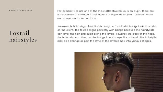 LOOK AMAZING WITH THE NEW FOXTAIL HAIRCUT | PDF