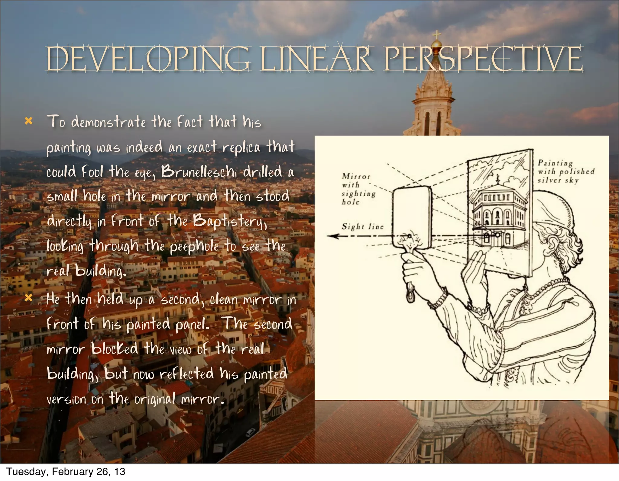 Fooling The Eye: Brunelleschi, Alberti, & Linear Perspective | PDF