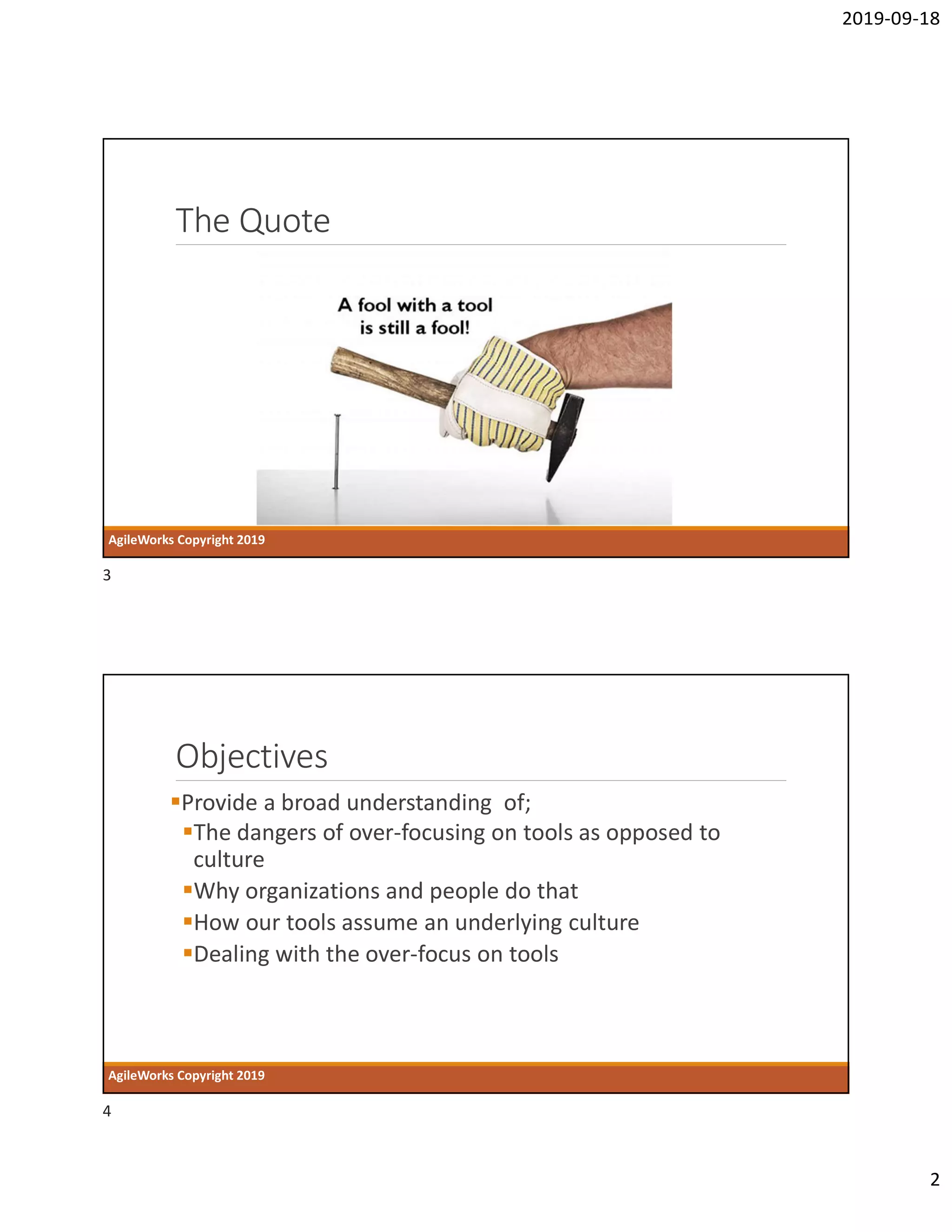 Fool with a tool presentation | PDF