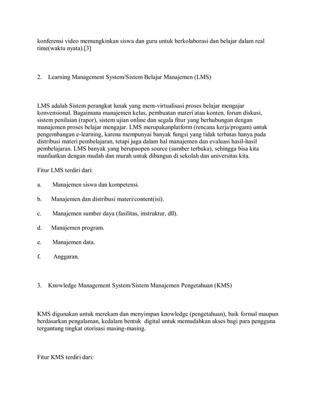 Pengenalan E-learning Pada Sistem Informasi Manajemen | PDF