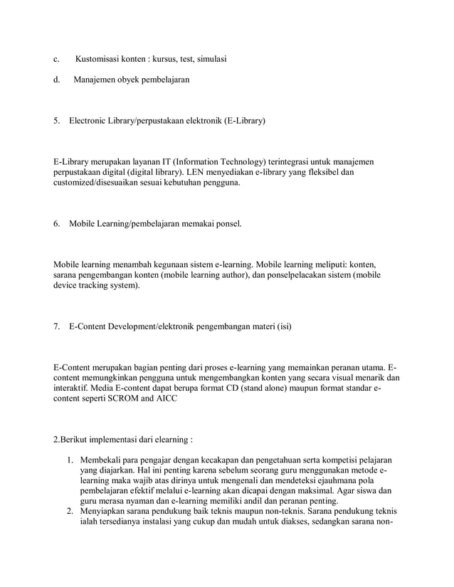 Pengenalan E-learning Pada Sistem Informasi Manajemen | PDF