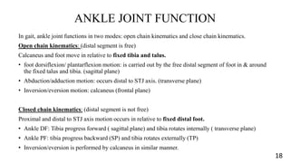 Biomechanics of Foot and Ankle complex, CP orthotic management &Tone ...