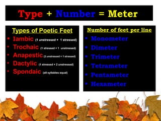 Types of Foot and Meter powerpoint presentation | PPT