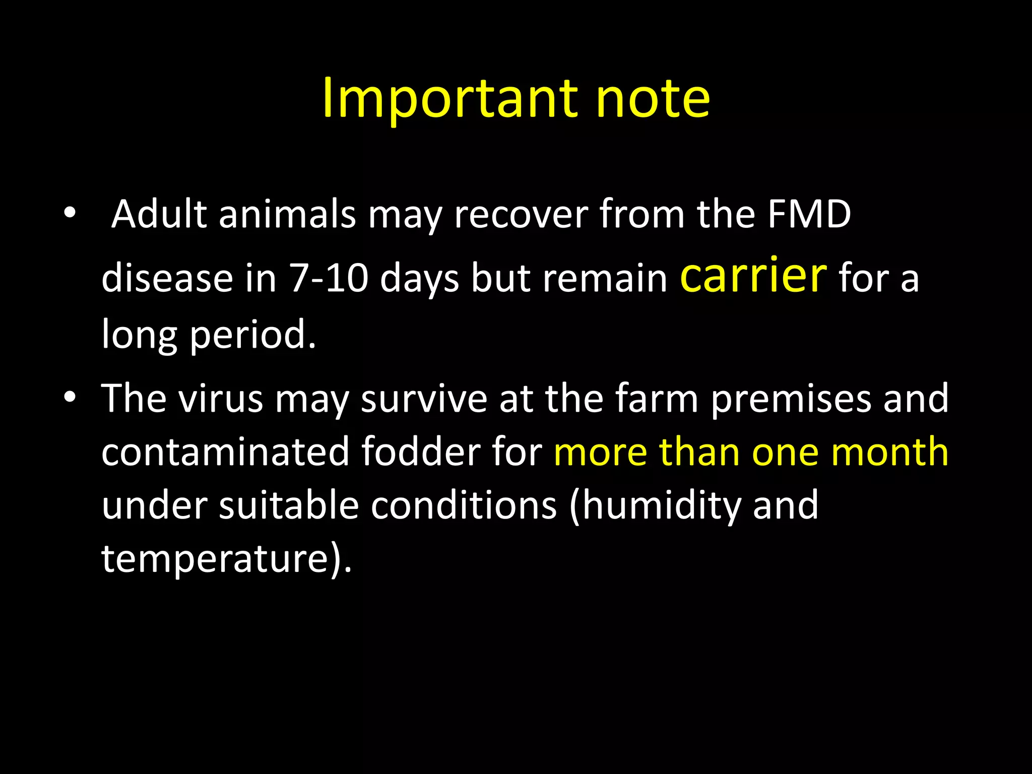 Foot and mouth disease | PPTX