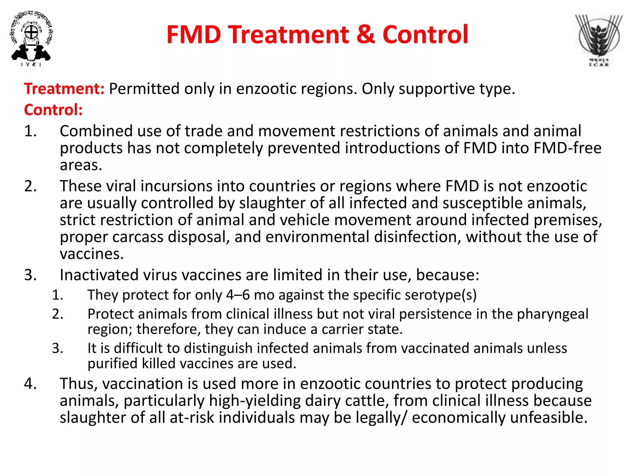 Foot and mouth disease: An Indian perspective | PPTX