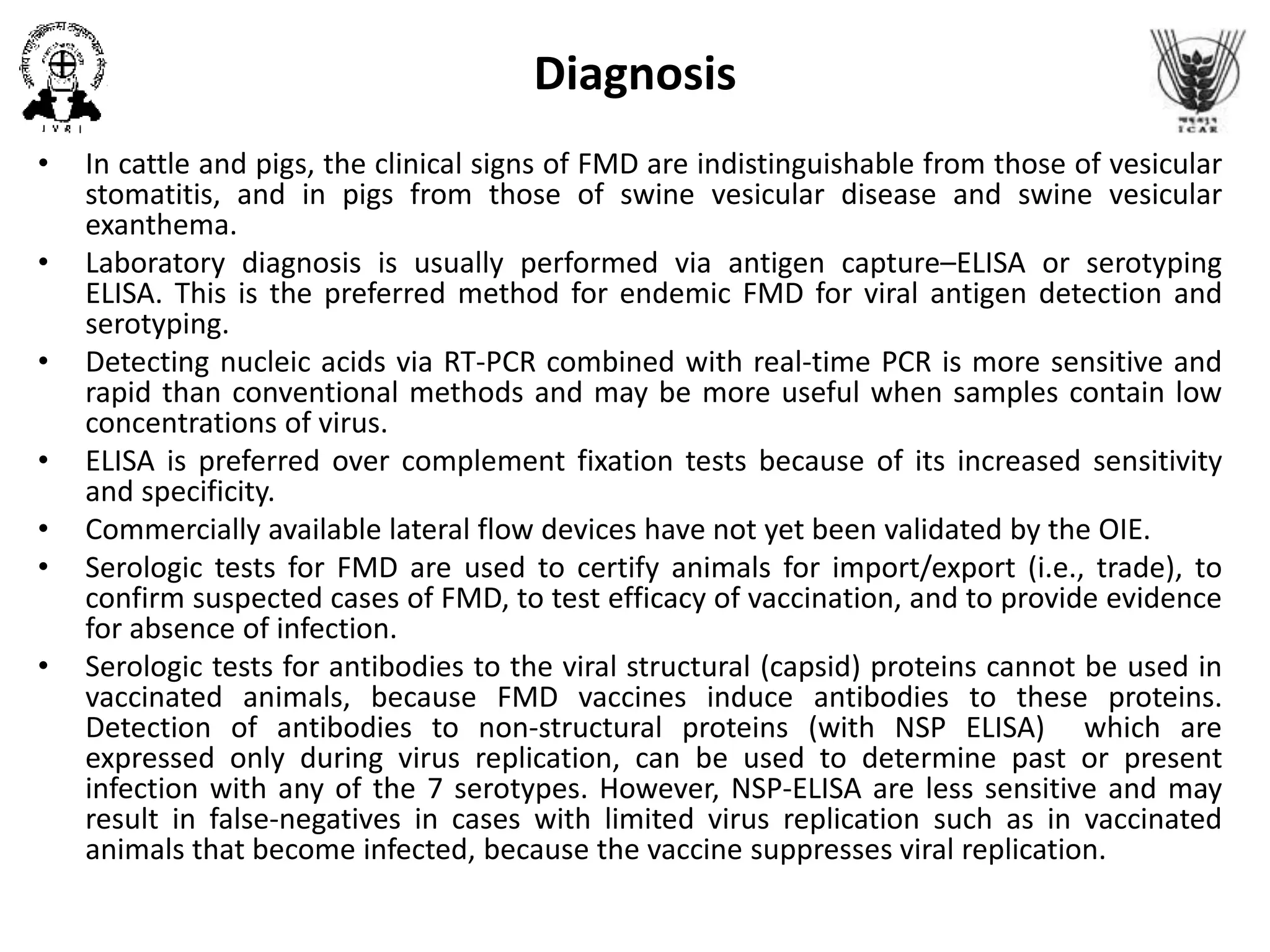 Foot and mouth disease: An Indian perspective | PPTX