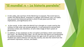 World Cup and Military Dictatorship of 1978 | PPT