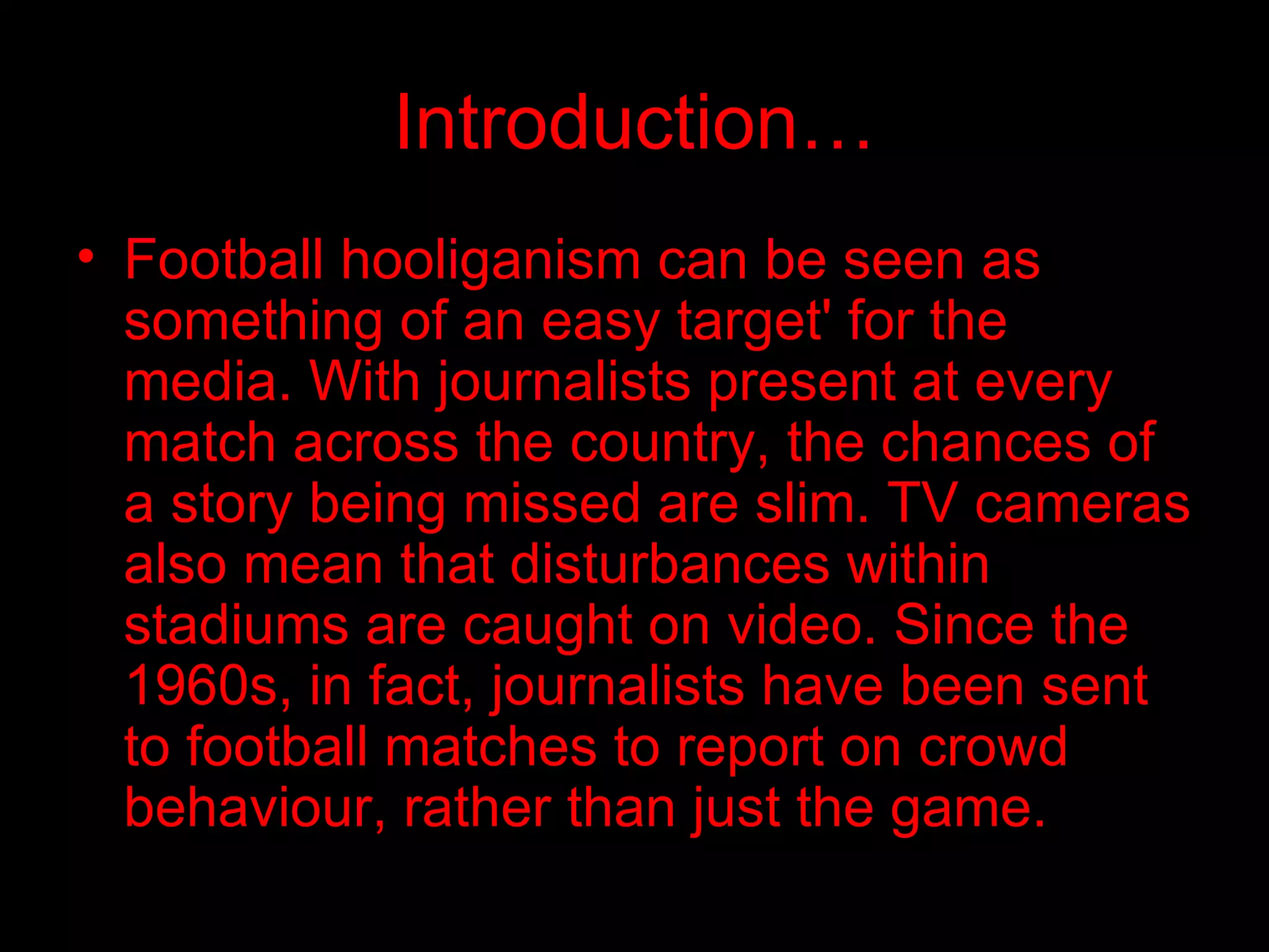 Football Hooliganism | PPT