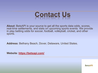 Football API | PPTX | Soccer | Sports