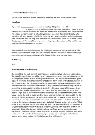 Football club review | DOCX