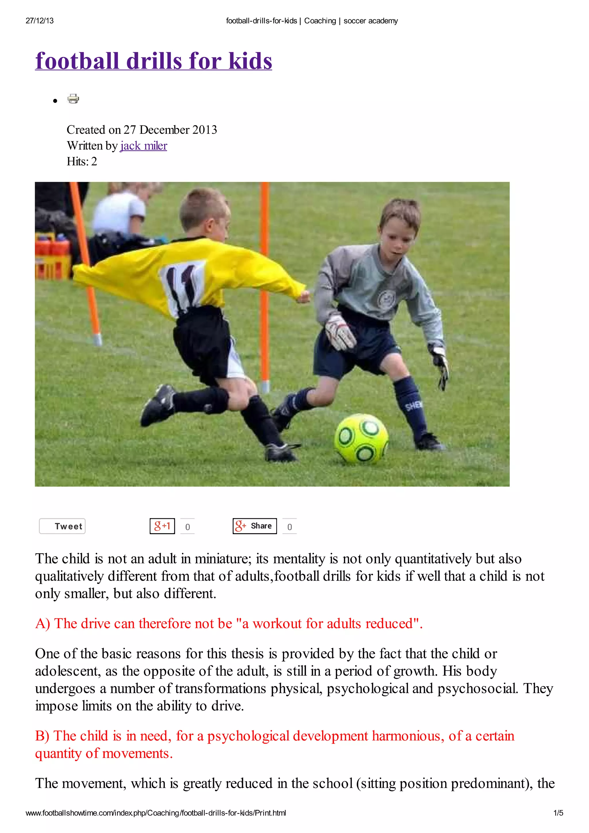 Football drills for kids | PDF