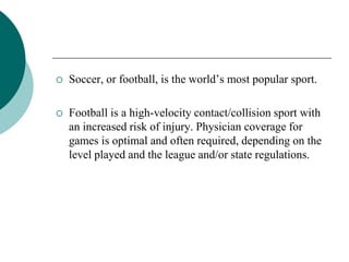 Football injuries | PPTX