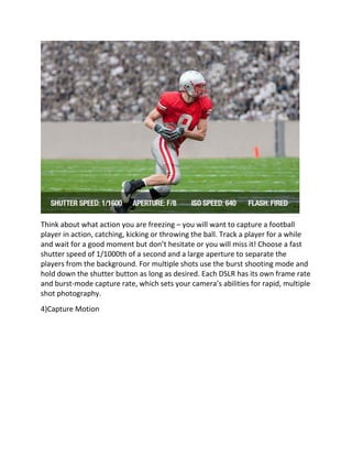 Football photography tips | PDF