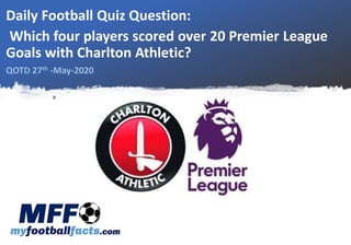 Football Quiz Questions 2020 by www.myfootballfacts.com