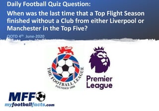 Football Quiz Questions 2020 by www.myfootballfacts.com