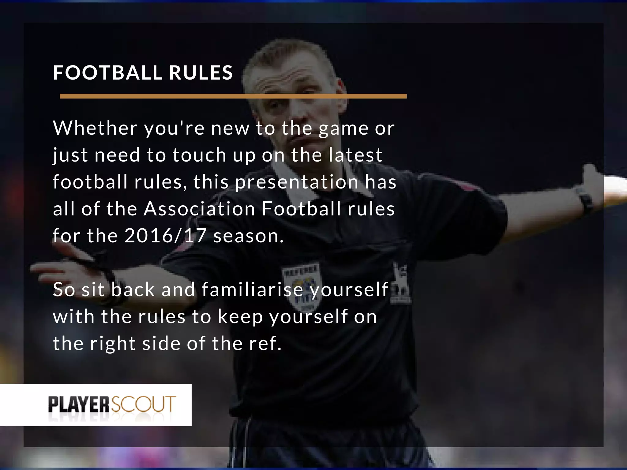 Football rules - The 17 Laws of the Beautiful Game - playerscout.co.uk