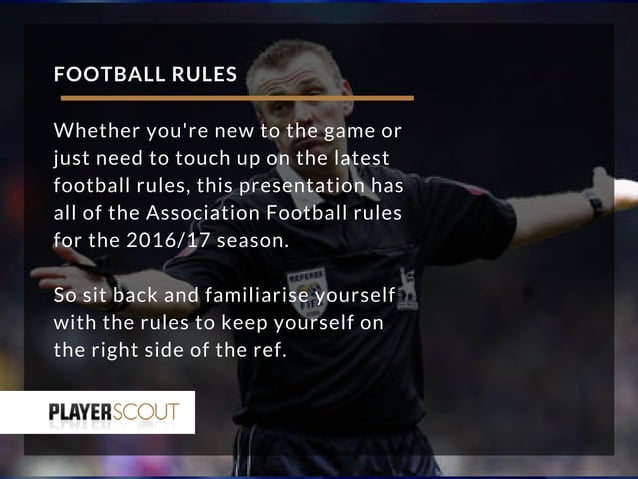 Football rules - The 17 Laws of the Beautiful Game - playerscout.co.uk