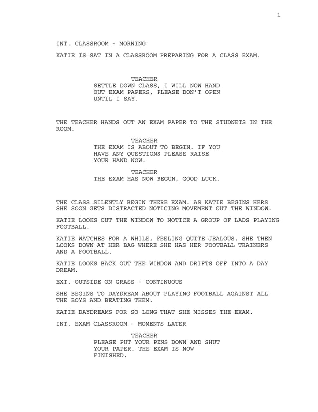 Football script | PDF | American Football | Sports