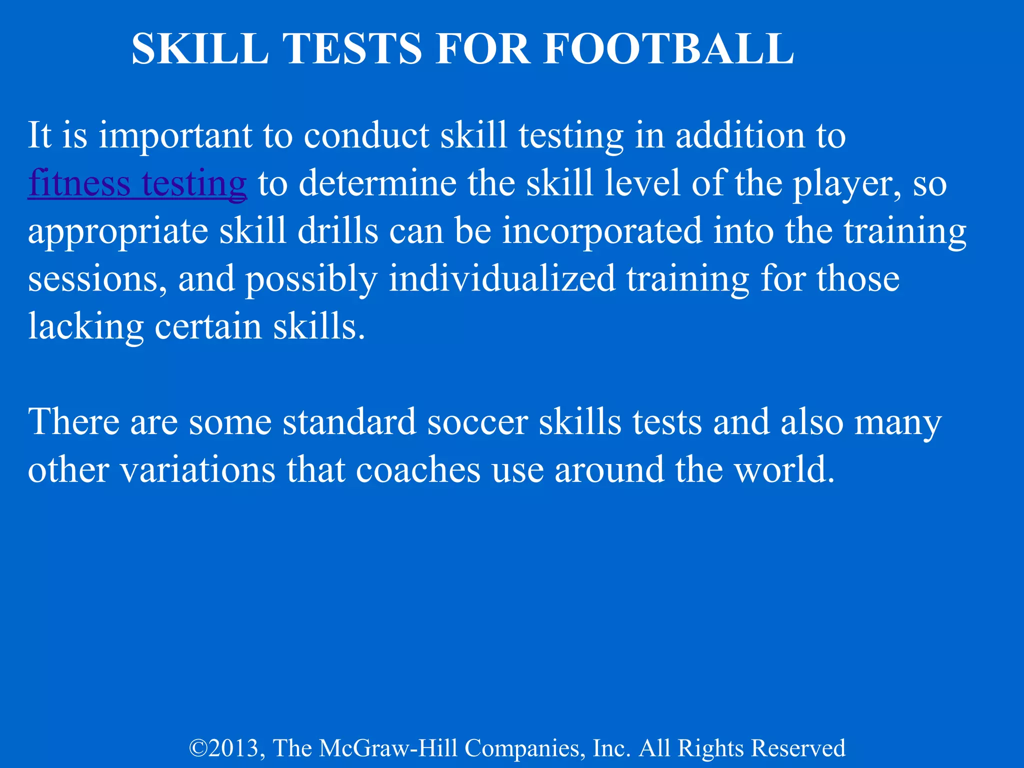 Football tests | PPT