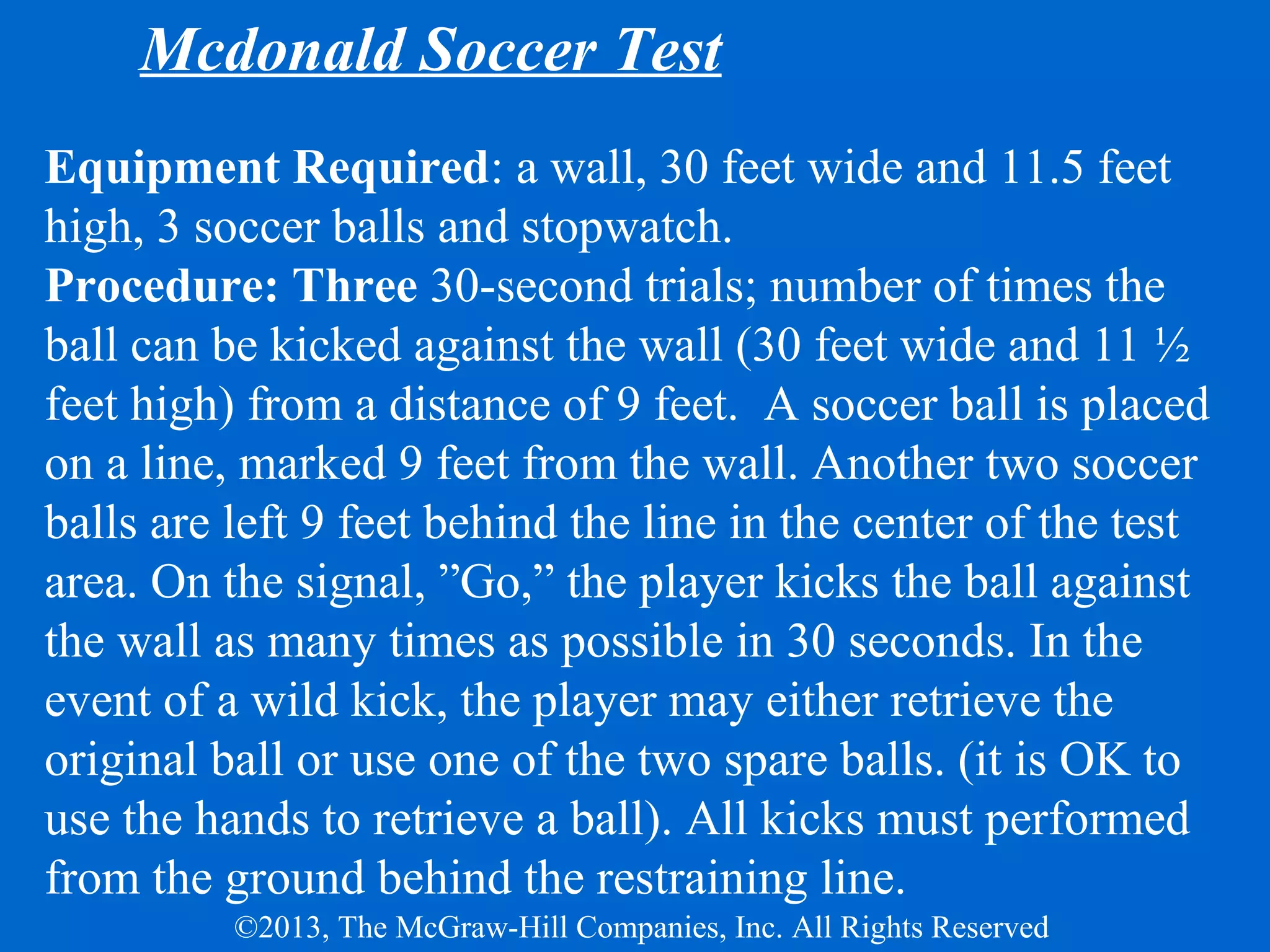 Football tests | PPT