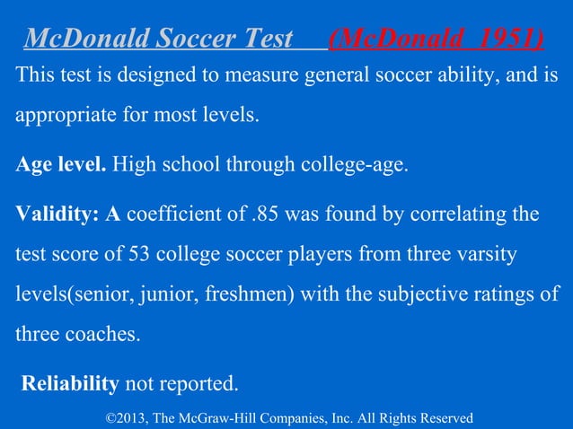Football tests | PPT | Soccer | Sports