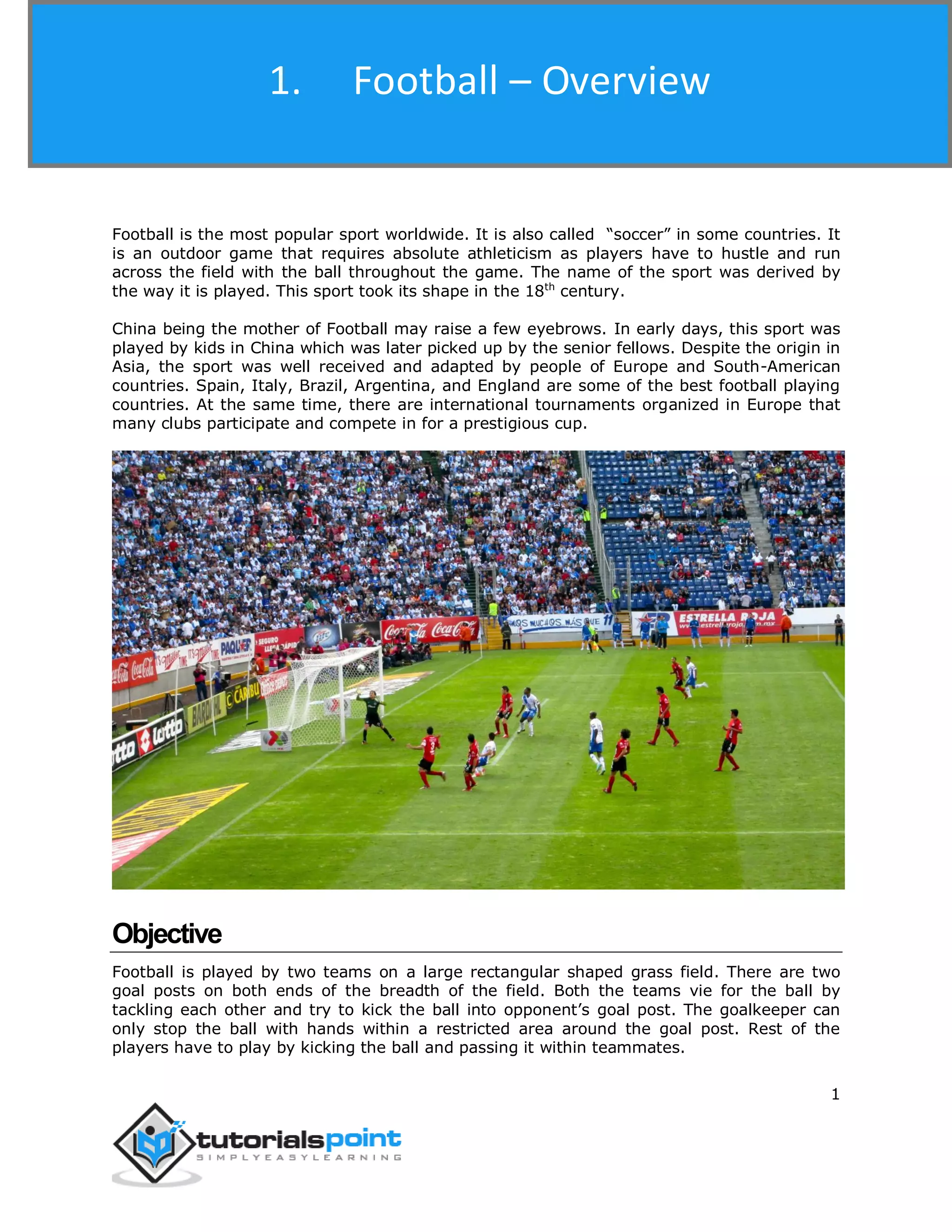 Football tutorial | PDF | Soccer | Sports