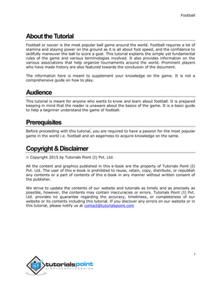 Football tutorial | PDF | Soccer | Sports
