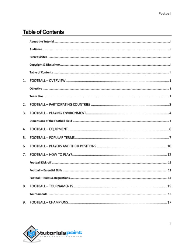 Football tutorial | PDF