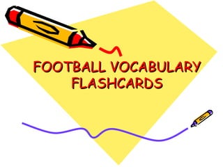 Football vocabulary flashcards | PPT