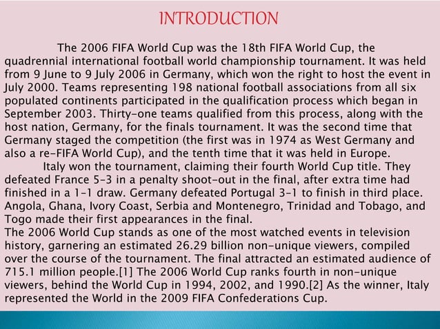Football world cup | PPT