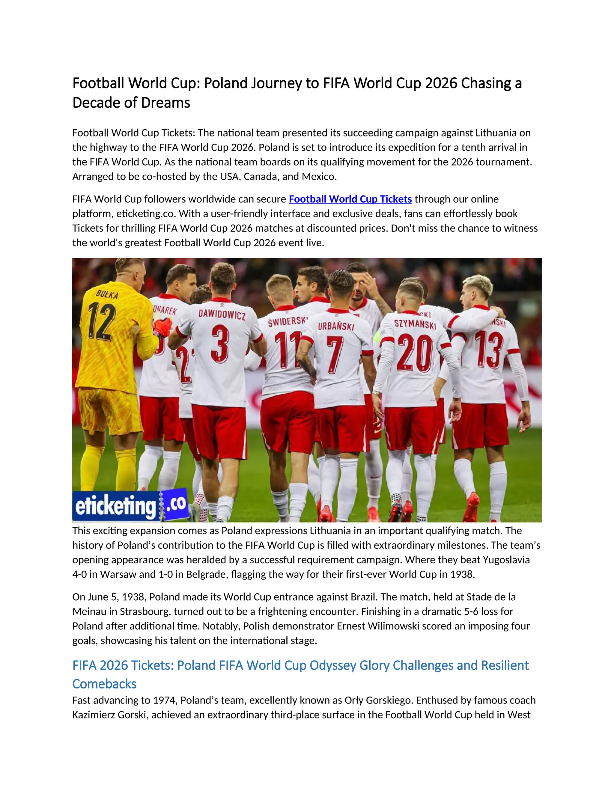 Football World Cup Poland Journey to FIFA World Cup 2026 Chasing a Decade of Dreams.docx