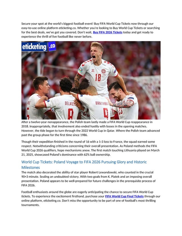 Football World Cup Poland Journey to FIFA World Cup 2026 Chasing a Decade of Dreams.docx