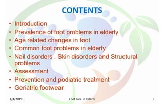 Structural and Functional foot problems in the elderly | PPTX