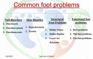 Structural and Functional foot problems in the elderly | PPTX