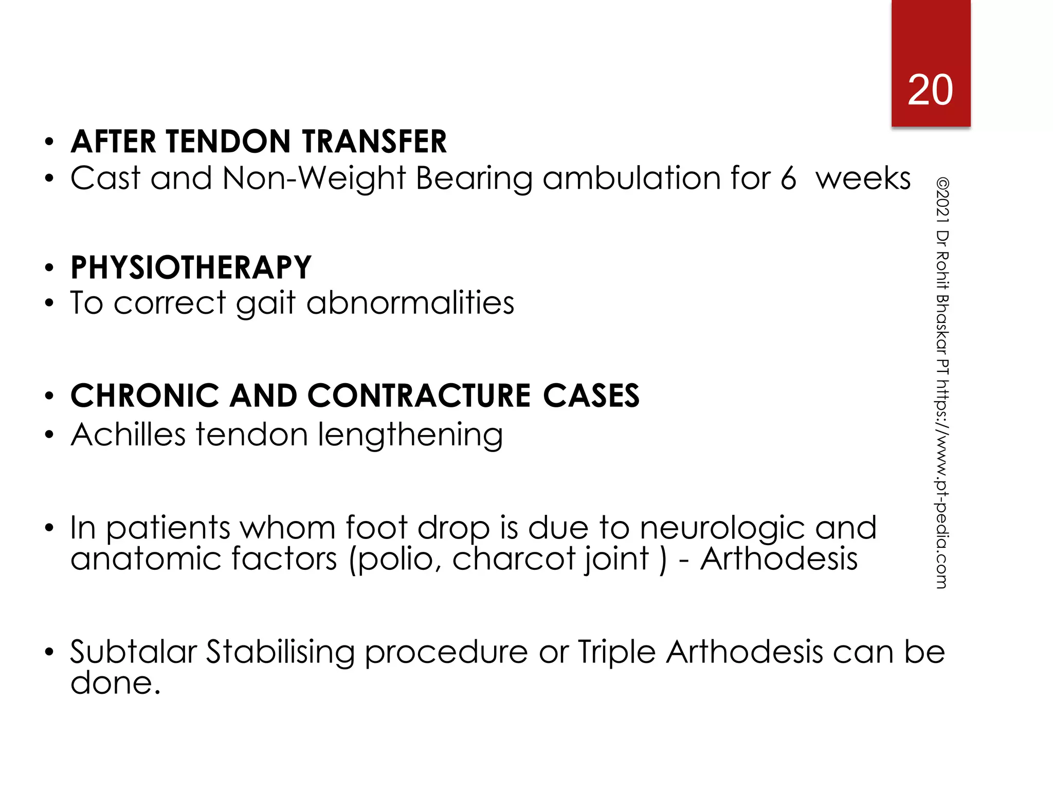 Foot Drop: Causes, Symptoms, and Treatment - Dr Rohit Bhaskar | PDF