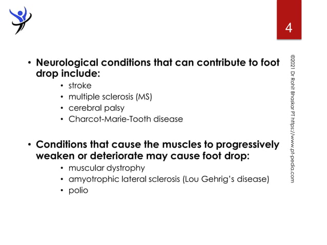 Foot Drop: Causes, Symptoms, and Treatment - Dr Rohit Bhaskar | PDF