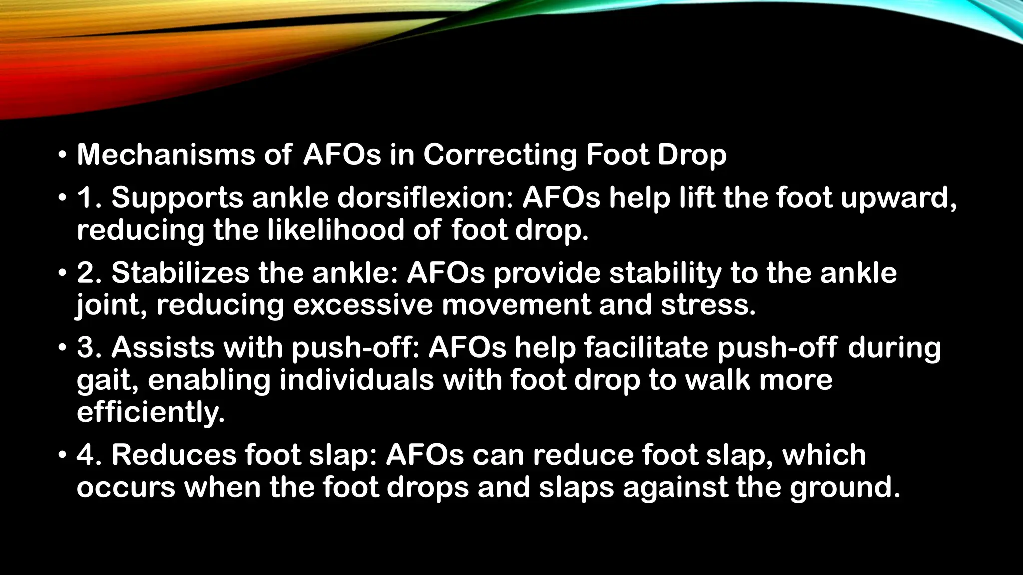 Foot drop presentation and orthosis role | PDF