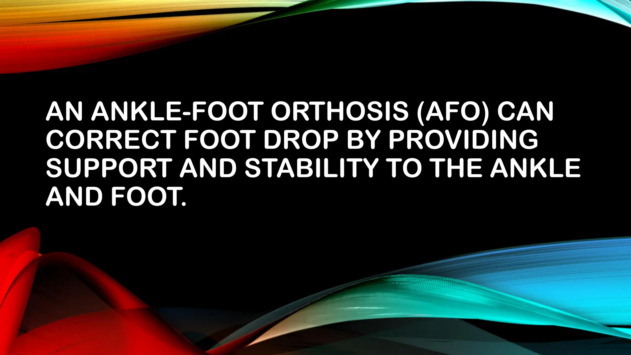 Foot drop presentation and orthosis role | PDF