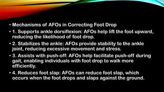 Foot drop presentation and orthosis role | PDF