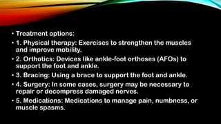 Foot drop presentation and orthosis role | PDF