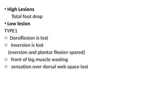 FOOT DROP AND ITS MANAGEMENT orthopedics | PPTX