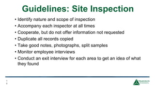 Conducting Internal Audits & Preparing for EPA/DEP/OSHA Inspections | PDF