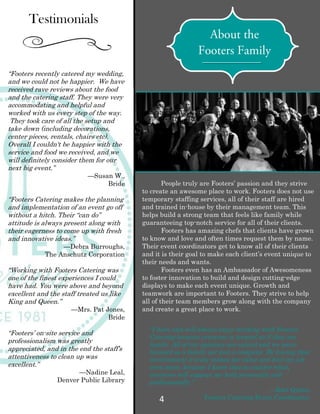 Footers catering media kit | PDF