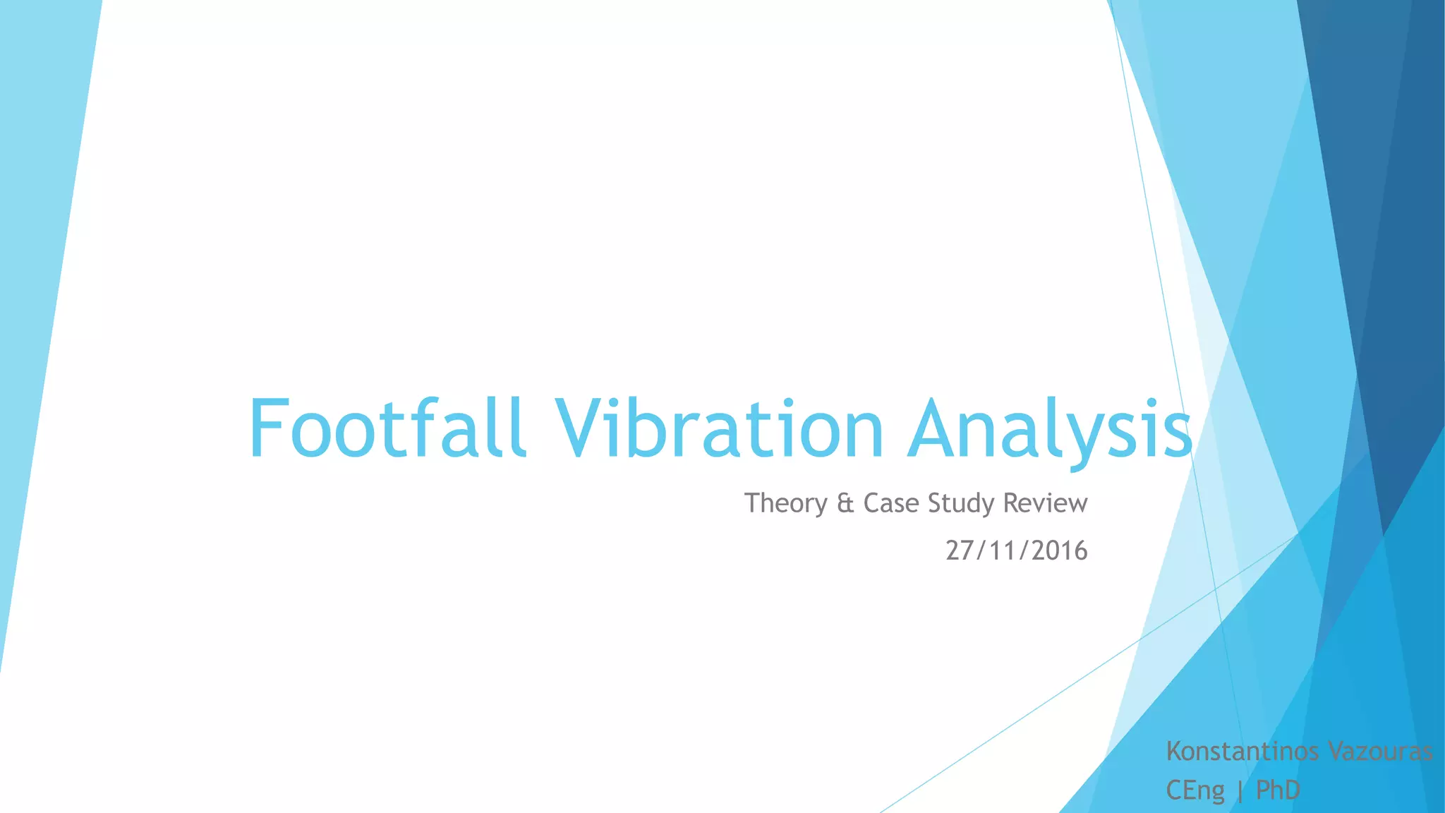 Footfall vibration analysis | PDF