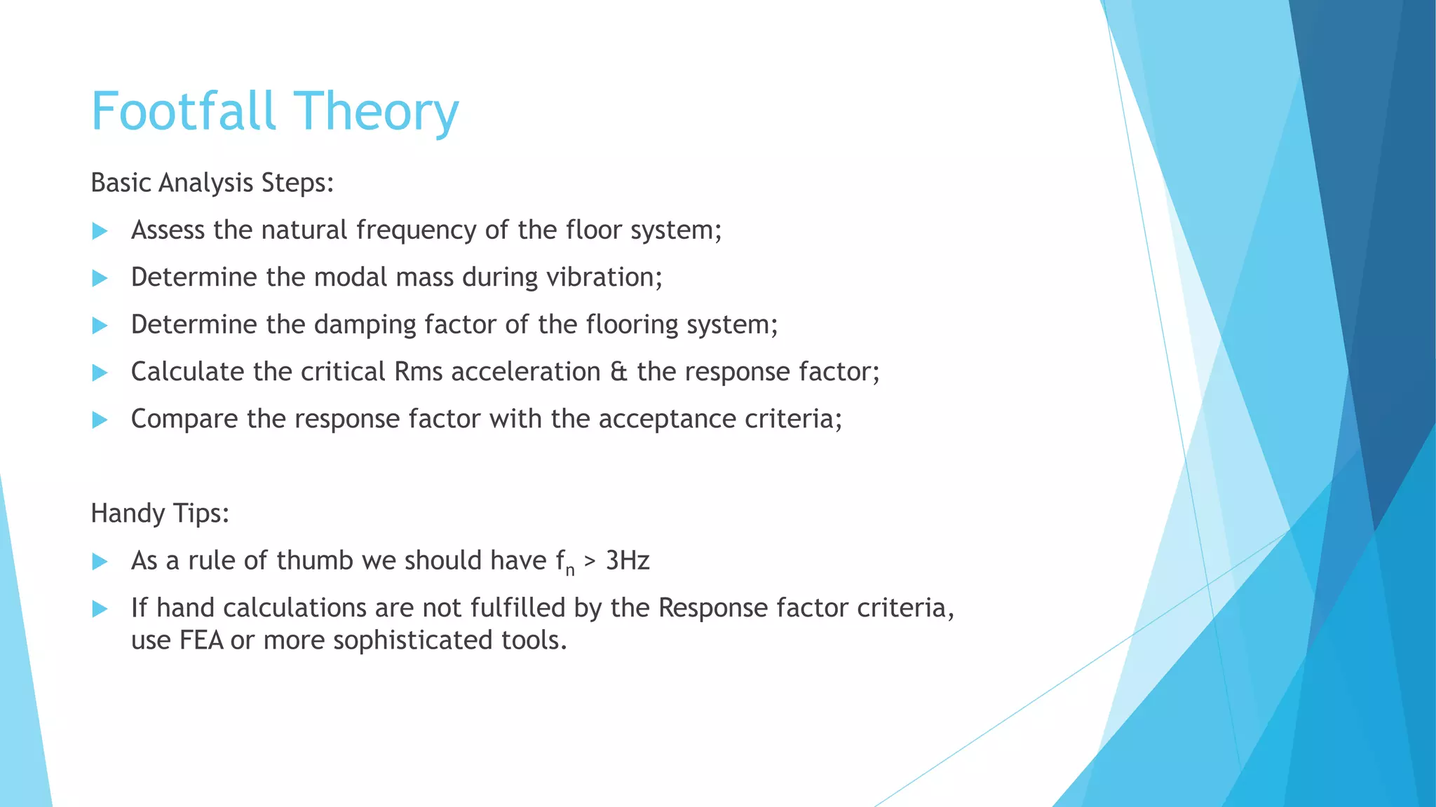 Footfall vibration analysis | PDF